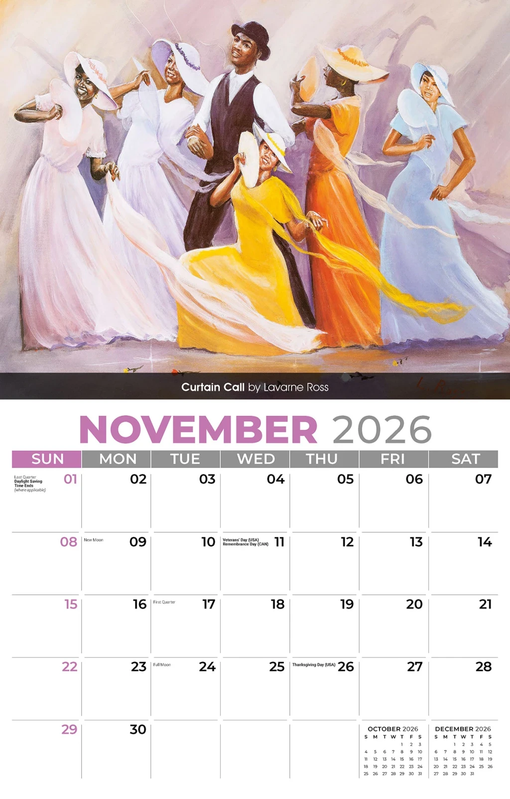 Galleria Wall Calendar 2026: Celebrating African American Artistry All Year